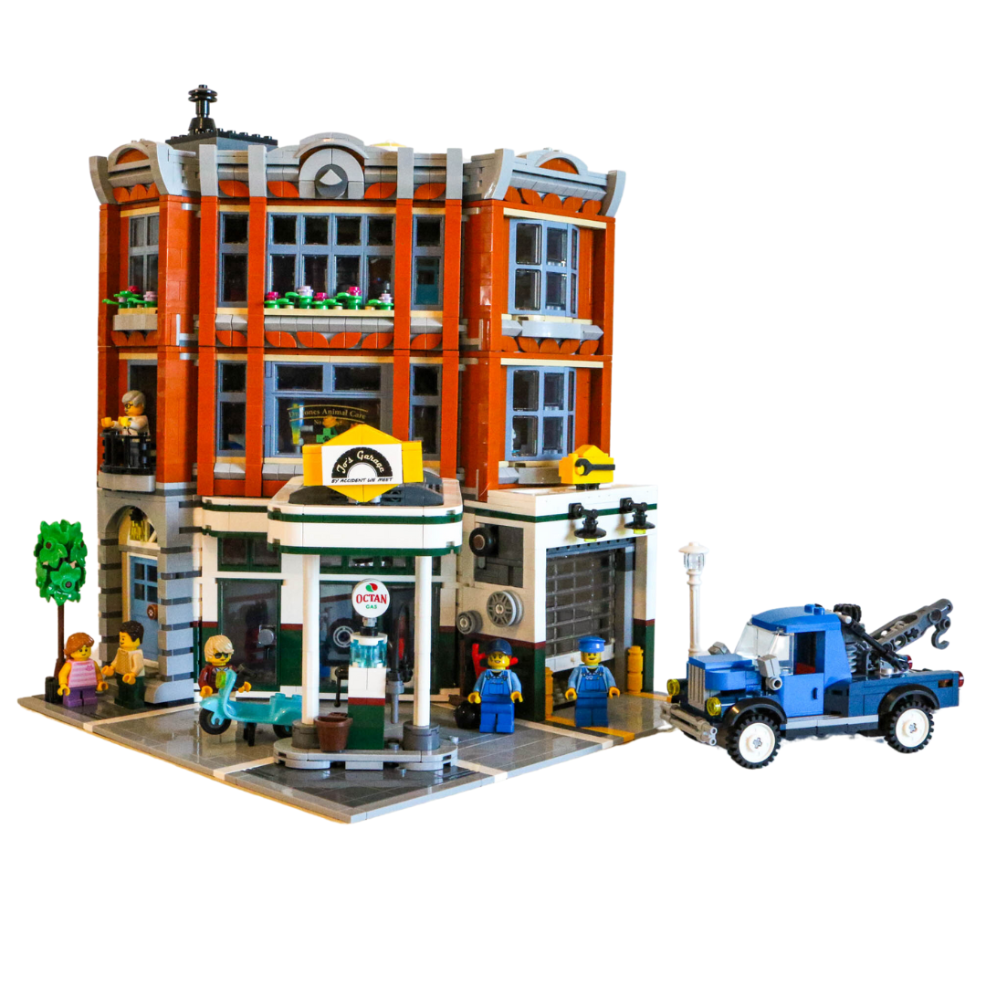 Corner Garage - Brick Library